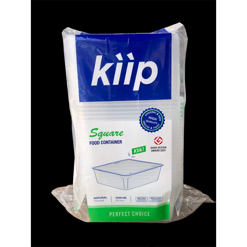 Jual timwall kiip 1500ml kotak makan tahan panas isi 25pcs per slop ...
