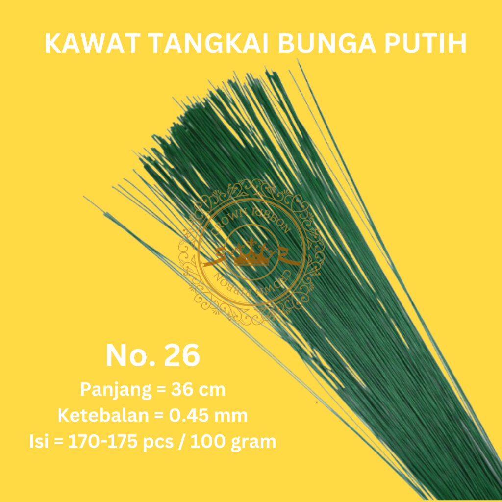 Jual [ 100 Gram ] Kawat Tangkai Bunga / Kawat Florist No 16 18 20 22 24 ...