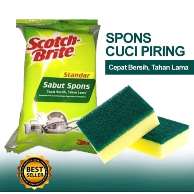Jual 3M Scotch-Brite Spon Hijau/Sabut Stainless Kawat Cuci Piring ...