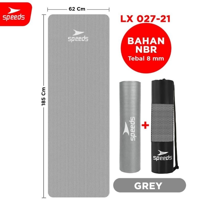 Jual Matras SPEEDS Yoga with Tas bahan NBR tebal 8 mm SPEEDS (READY ...