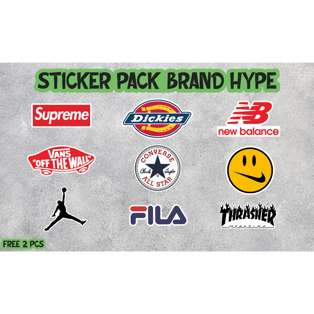 Jual STICKER PACK BRAND HYPE 1 | STICKER MOTOR HELM | STICKER AESTHETIC ...