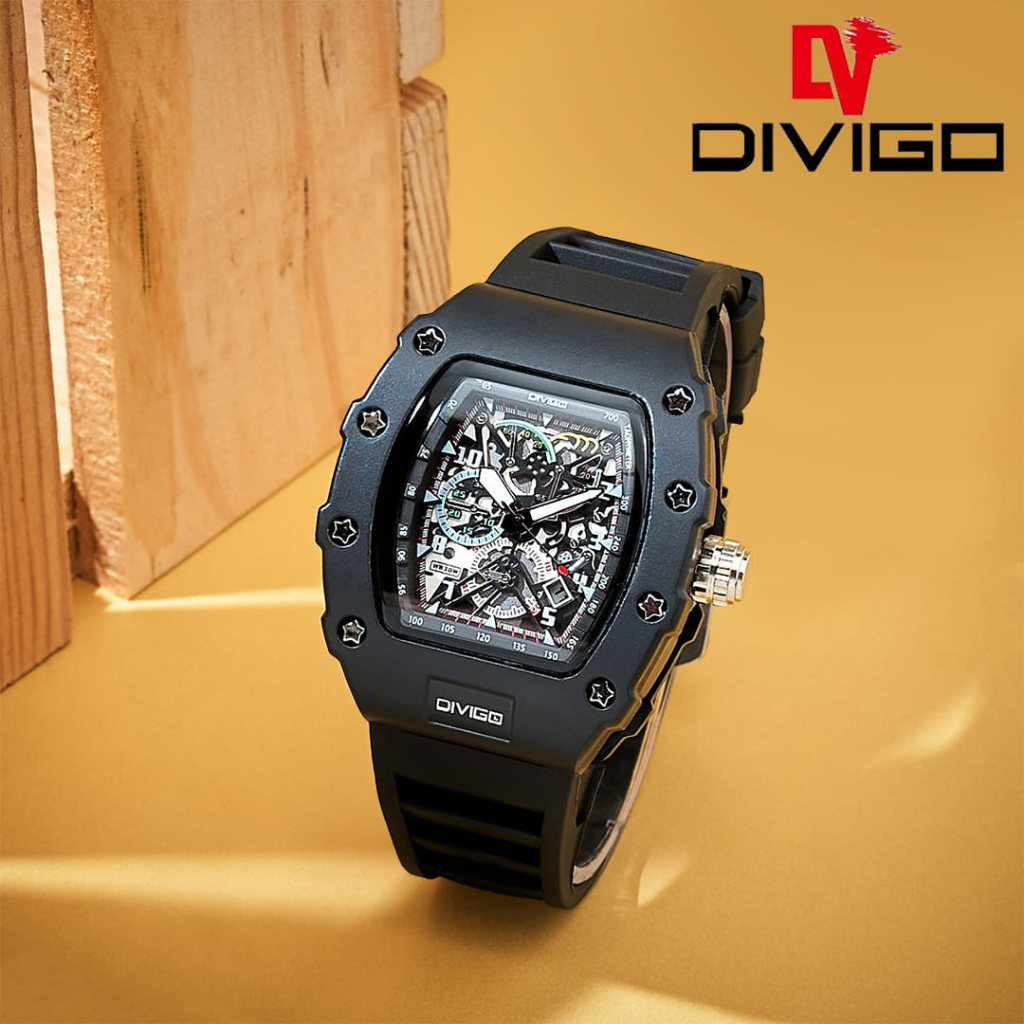 Jual Jam tangan Divigo RM DV-2301 Analog Sport Strab Rubber Tanggal ...