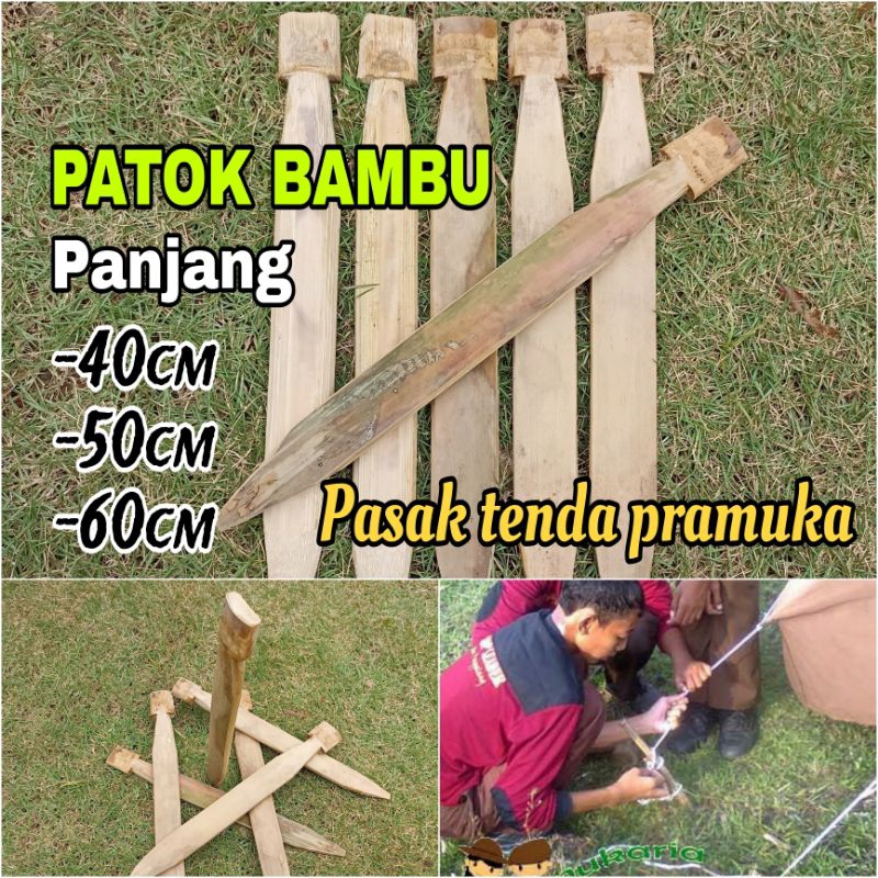 Jual Patok Bambu/ Pasak Tenda Pramuka/Camping Aksesoris Tenda | Shopee ...