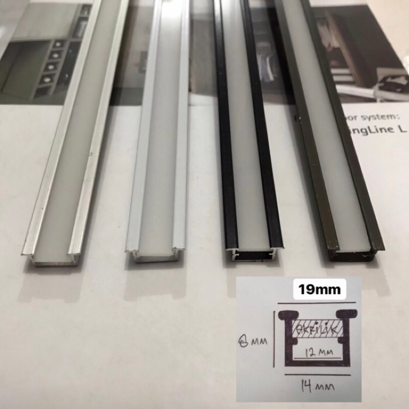 Jual List Rel Lis Led Rumah Lampu Led Strip Alumunium Acrylic Cover ...