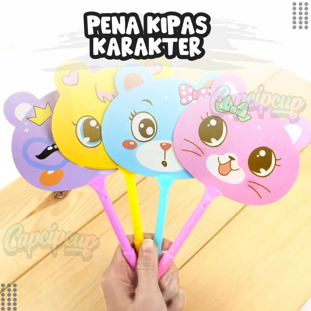 Jual Pena Kipas Estetik Lucu Animal Buah Pulpen Kipas Karakter Pena ...