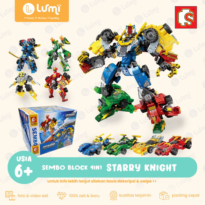 Jual Sembo block 4in1 Mainan Brick balok mecha dino deformation ...