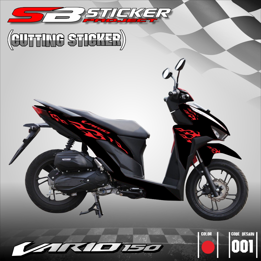 Jual Cutting Sticker Vario Face Lift - Aksesoris Motor Stiker Honda Vario New Schotlite Cutting ...