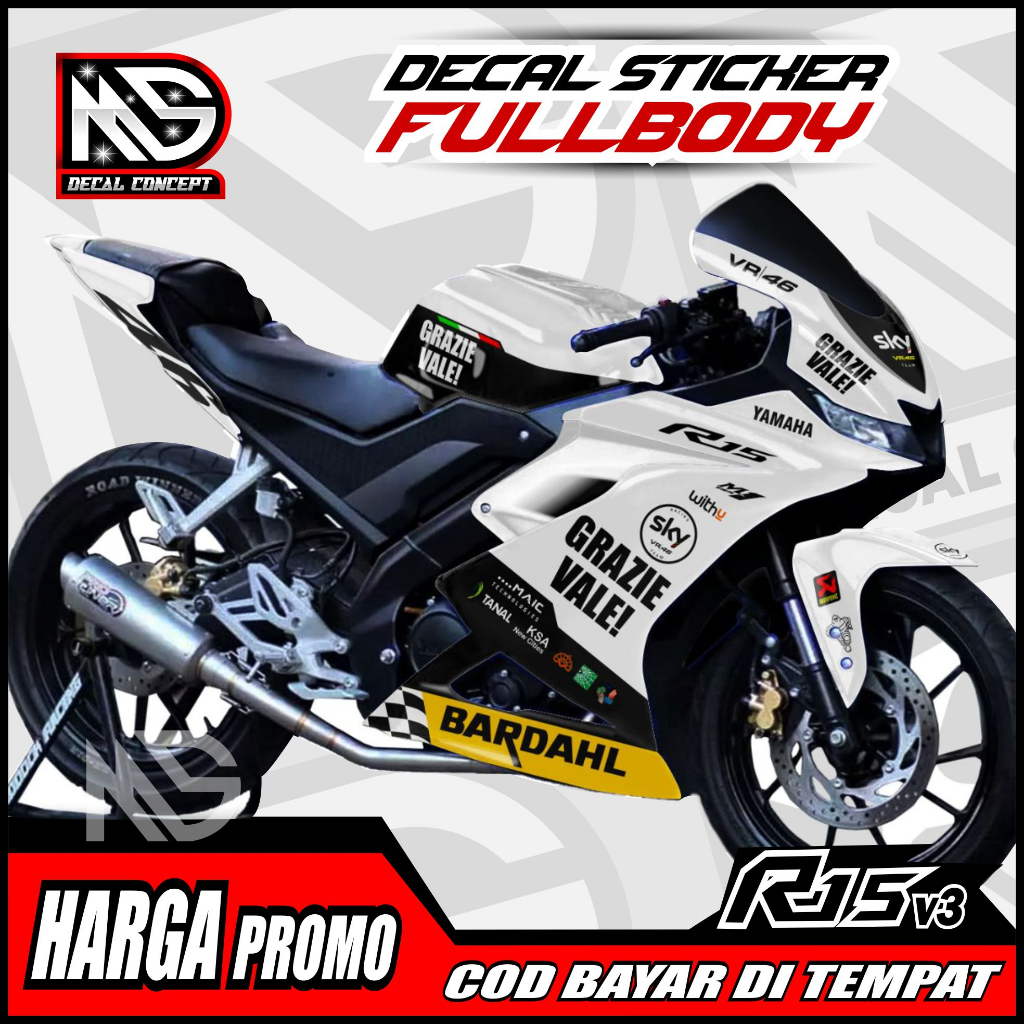 Jual Decal R15 V3 Full Body Stiker R15 V3 Full Body Dekal R15 V3 BISA ...