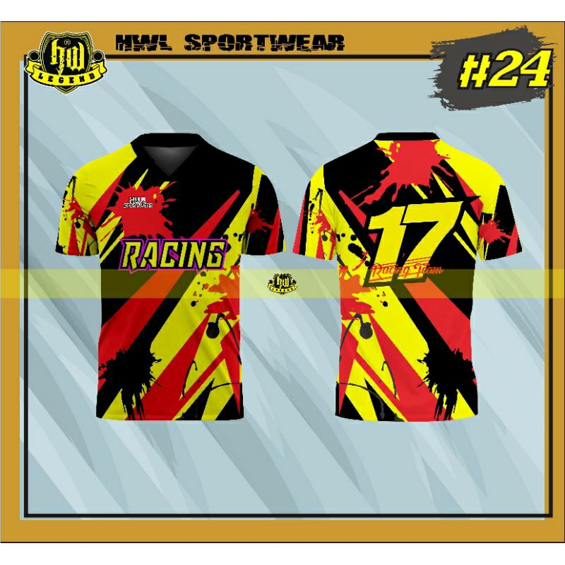 Jual JERSEY RACING KUNING FULL PRINTING | Shopee Indonesia