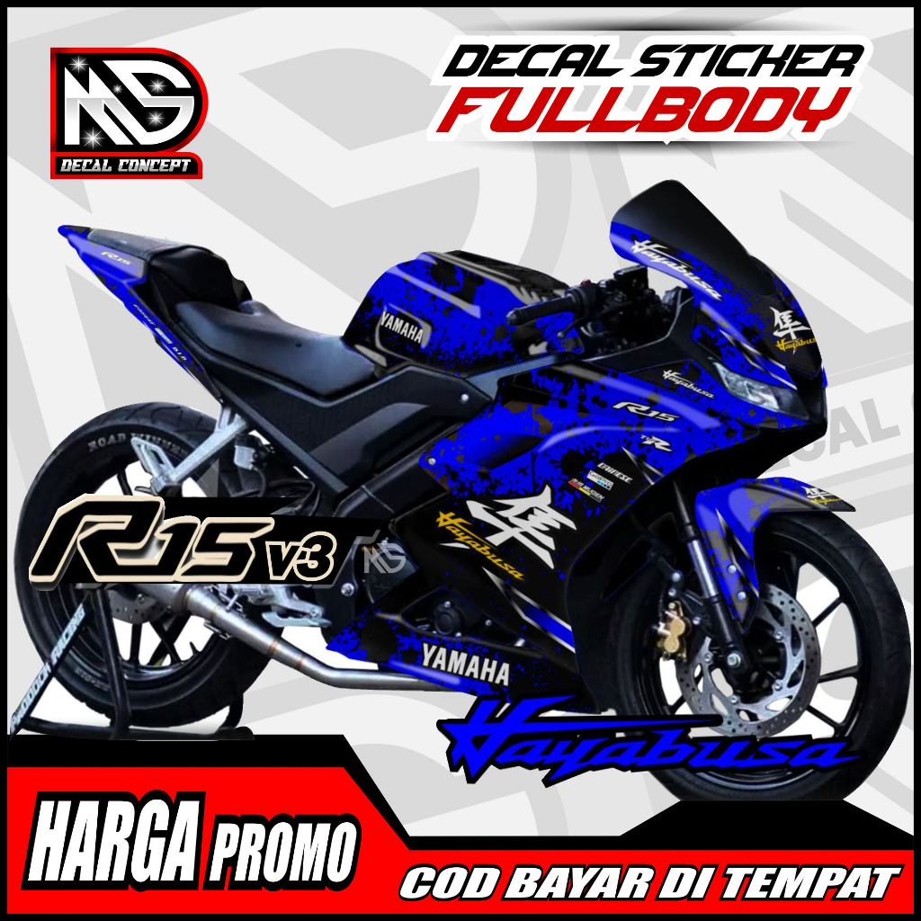 Jual BISA COD Decal R15 V3 Full Body Stiker R15 V3 Full Body Dekal R15 ...