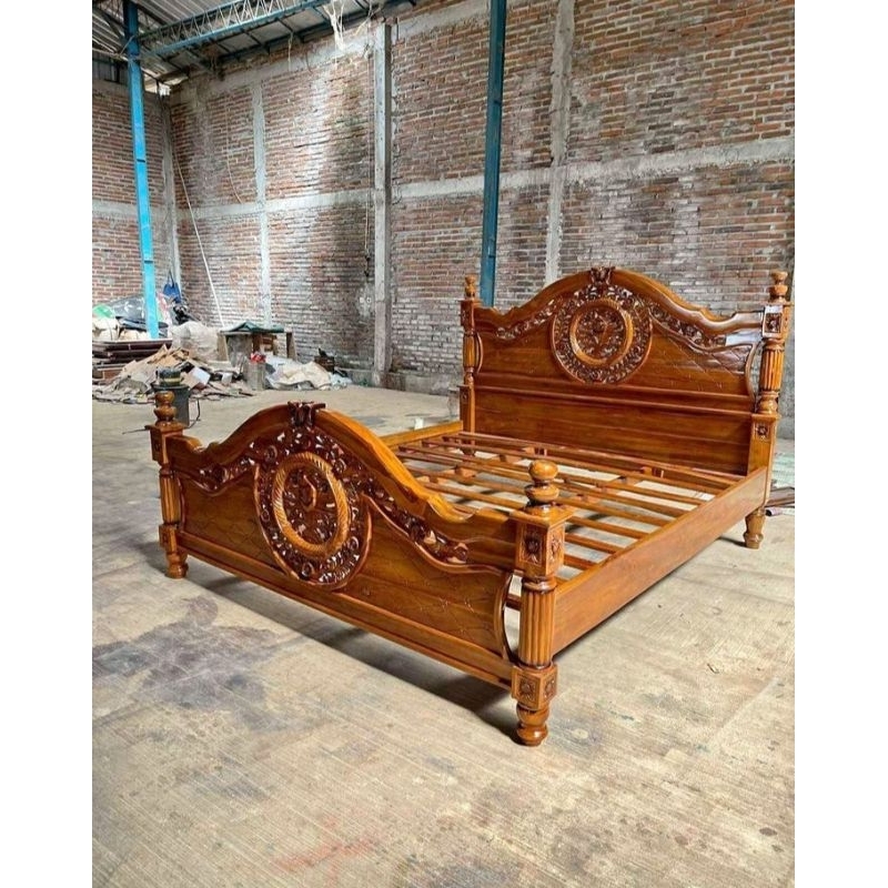 Jual Dipan Tempat Tidur full ukir ukuran 180x200 | Shopee Indonesia