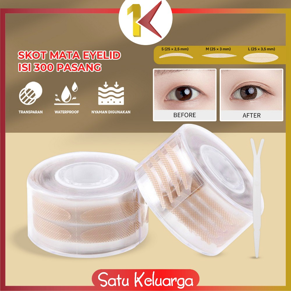 Jual SK-K147 Skot Mata Eyelid Tape Roll ISI 300 PASANG Scot Mata Jaring ...