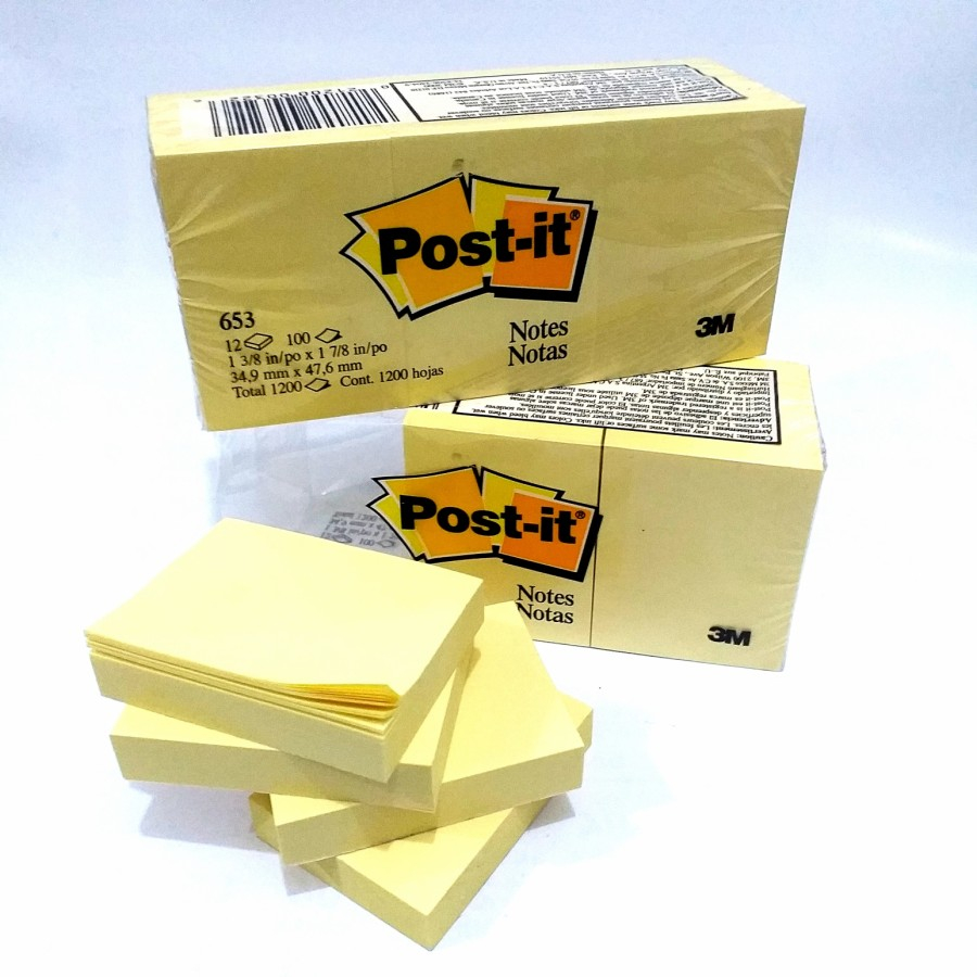 Jual Sticky Notes Catatan Pengingat Post-it 653 isi 12 stick per ...