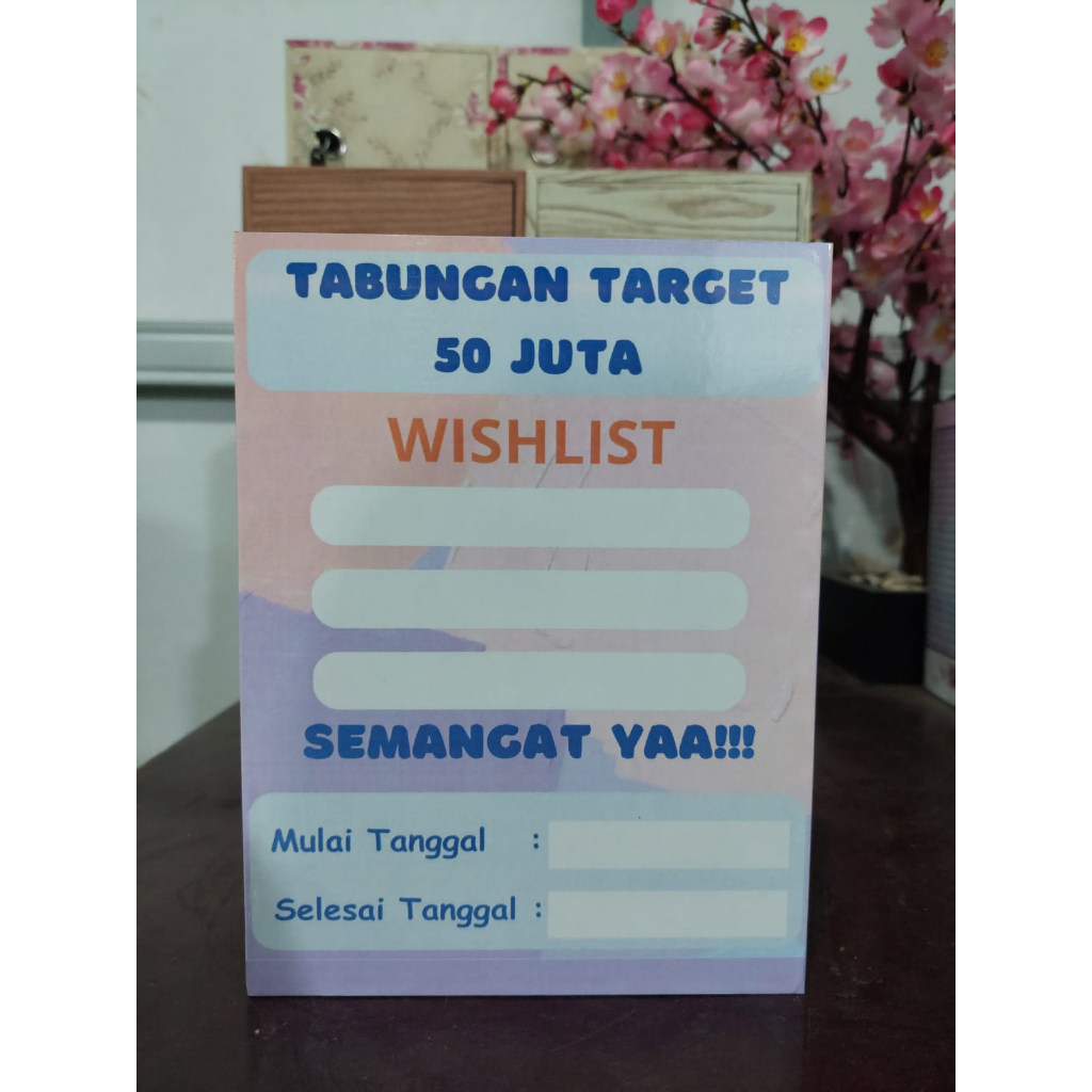 Jual Celengan target kotak kunci jumbo kayu 15x15x20 target 50 juta ...