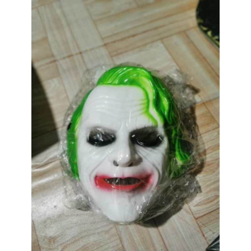 Jual topeng joker mask badut pesta horror halloween hijau cosplay clown ...