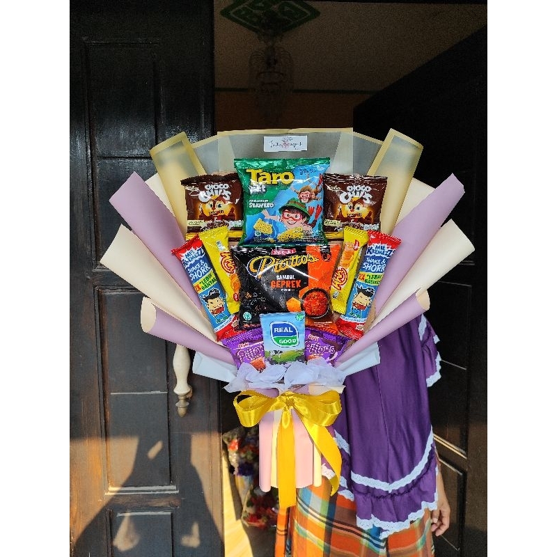 Jual Letta - buket snack besar | snack bouquet | bucket jajan jumbo ...