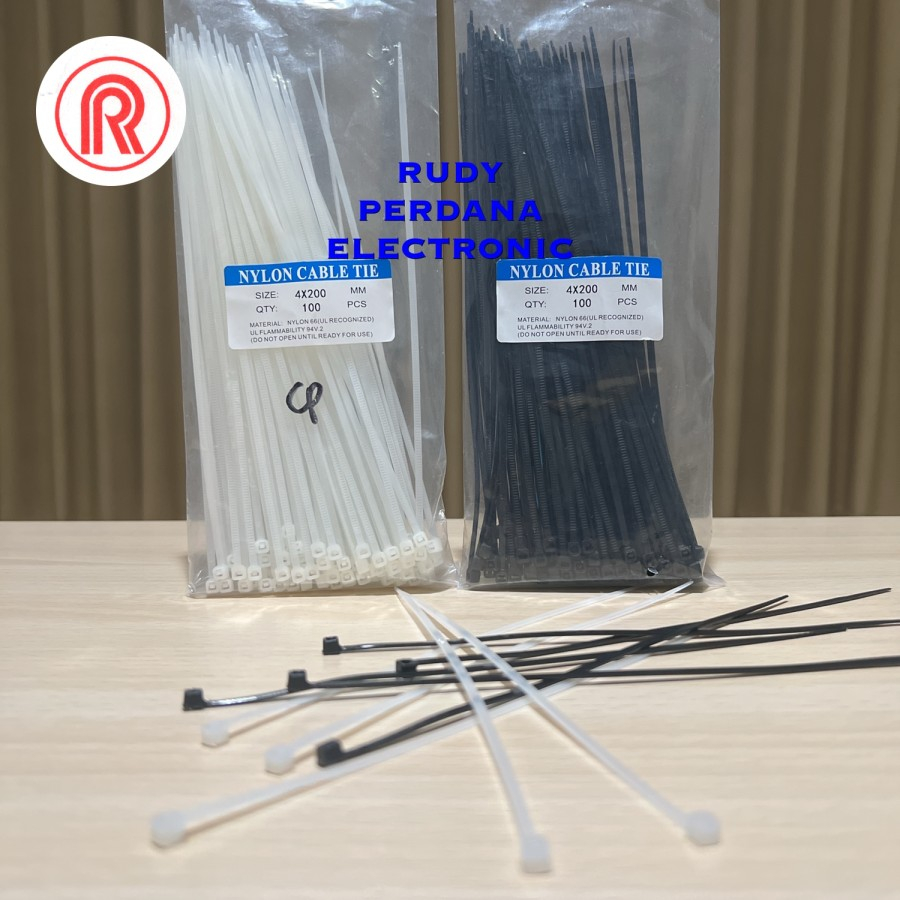 Jual NYLON CABLE TIE KABEL TIES NILON 4x200MM 4 x 200 MM 20 CM | Shopee ...