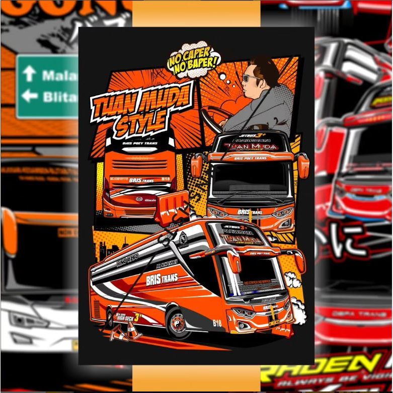 Jual Stiker Bus Mania Bus Artis Tuan Muda Style Laser Sticker Shopee Indonesia