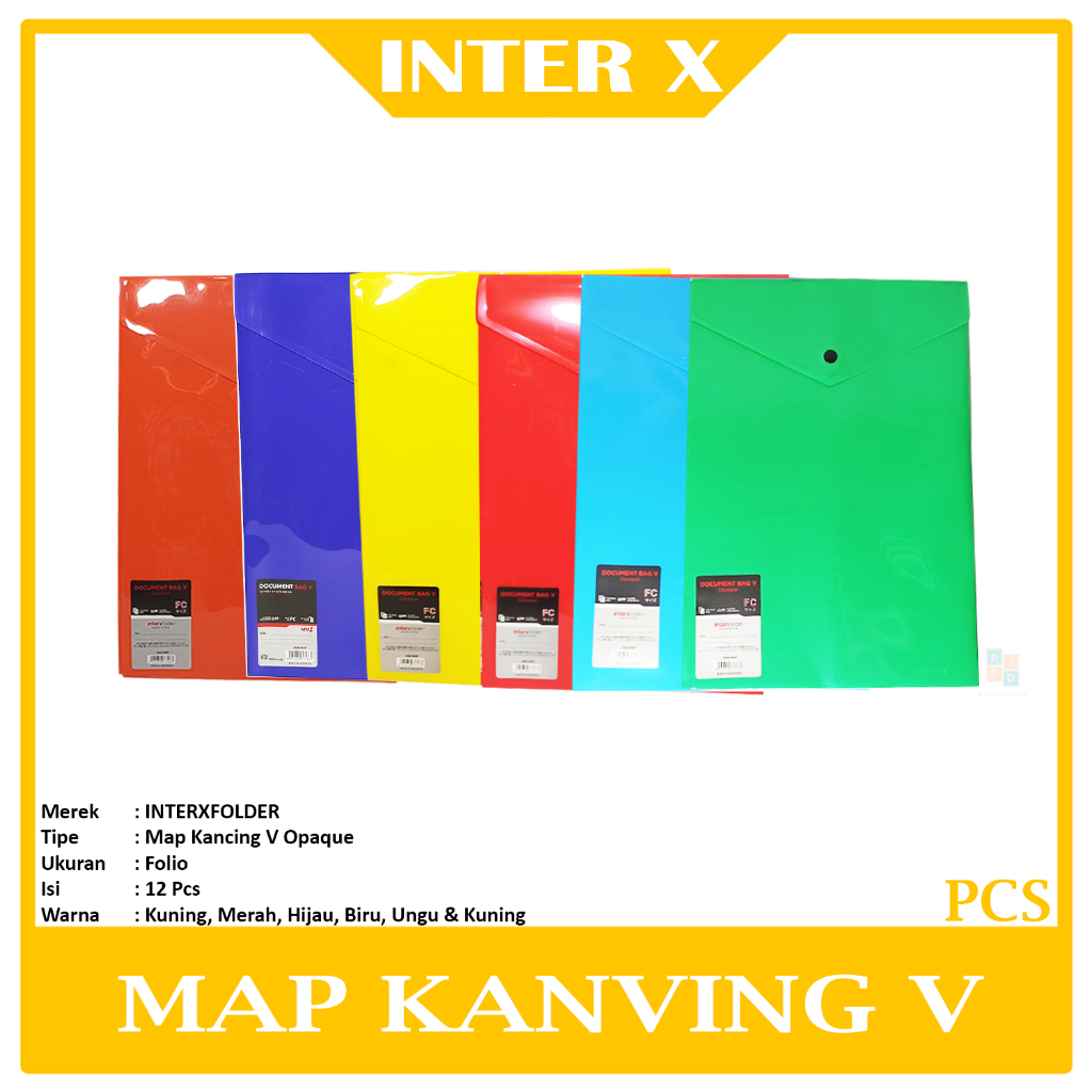 Jual Inter X - Map Kancing V Opaque Folio - Pcs | Shopee Indonesia