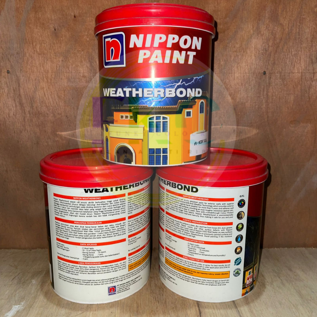Jual [FCS.MDN] Nippon paint - weatherbond - 1Kg - Cat tembok - Cat ...