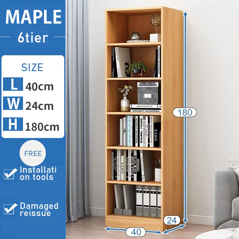 Jual Rak Buku Kayu 6 Susun Rak Buku Susun Minimalis Lemari Display ...