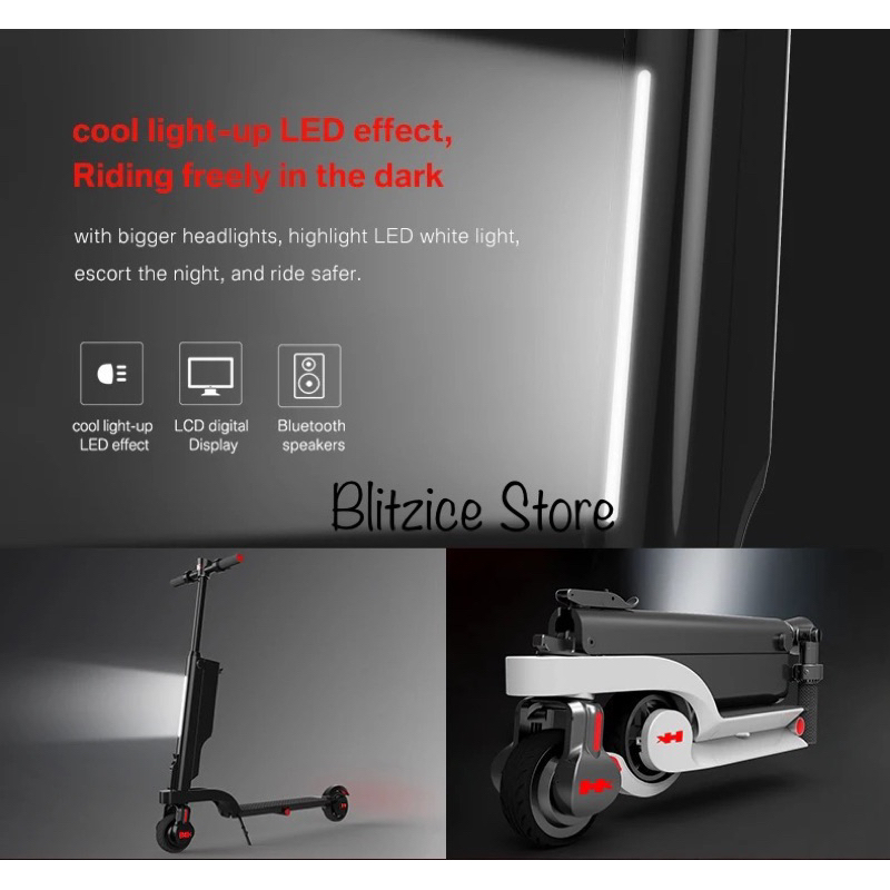 Jual HX X6 Electric Scooter Backpack Mini Foldable Skuter Listrik Lipat ...