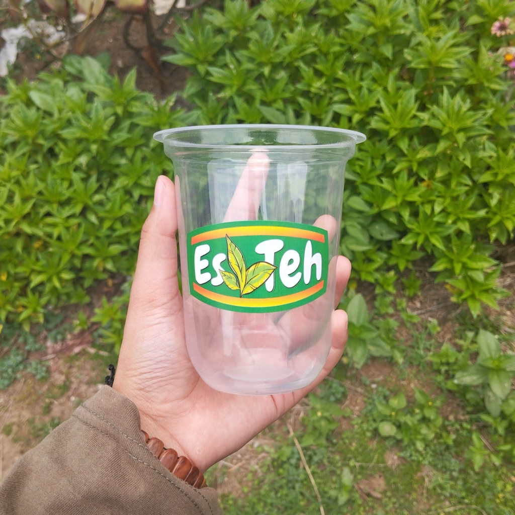Jual stiker label gelas cup minuman ES TEH | Shopee Indonesia