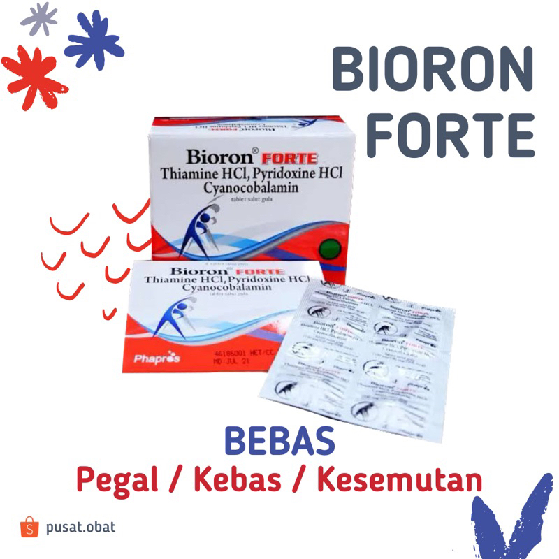 Jual Bioron Forte Vitamin Neurotropik 1 Box | Shopee Indonesia