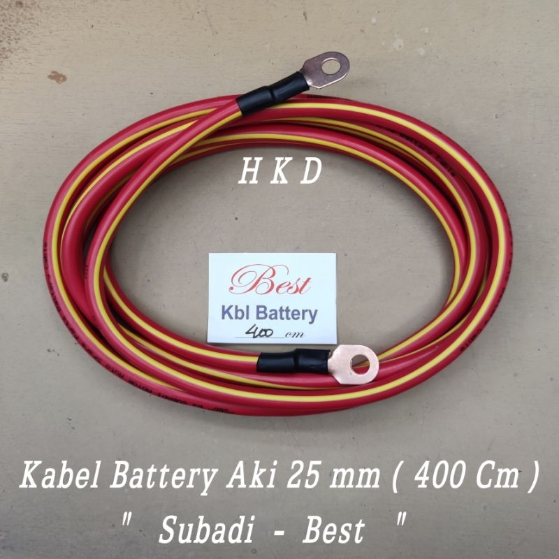 Jual KABEL AKI ACCU MOBIL 12V/24V 25MM PANJANG 400 CM " SUBADI " | Shopee Indonesia