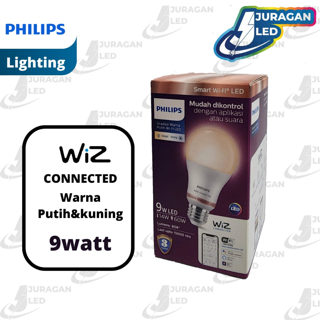 Jual Philips Lampu Smart WiFi LED 9W - Tunable White (Putih) Wizz ...