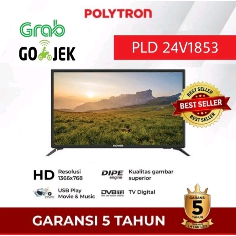Jual Polytron LED TV digital 24 inch | Shopee Indonesia