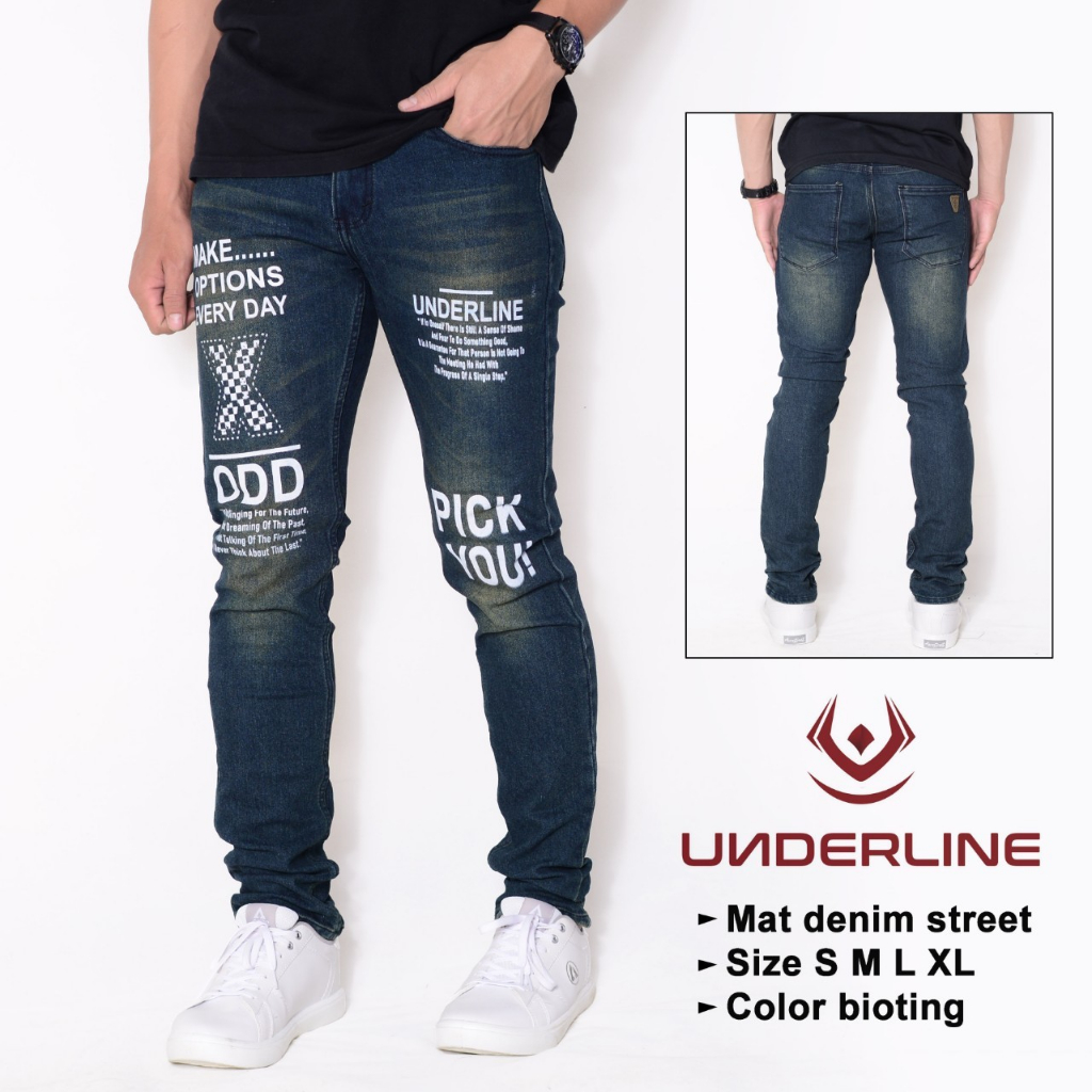 Jual Jeans Sablon Terbaru Jeans Panjang Pria Motif Korea Skinny Jeans ...