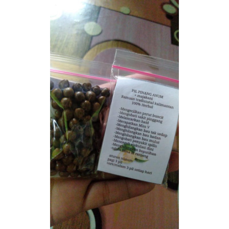 Jual PIL PINANG ANUM MAJAKANI,PIL PINANG ANUM (MUDA) isi 20gram /100 ...
