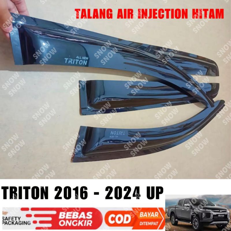 Jual Talang Air Triton 2016 2023 2024 224 Up Side Visor Injection Hitam Premium | Shopee Indonesia