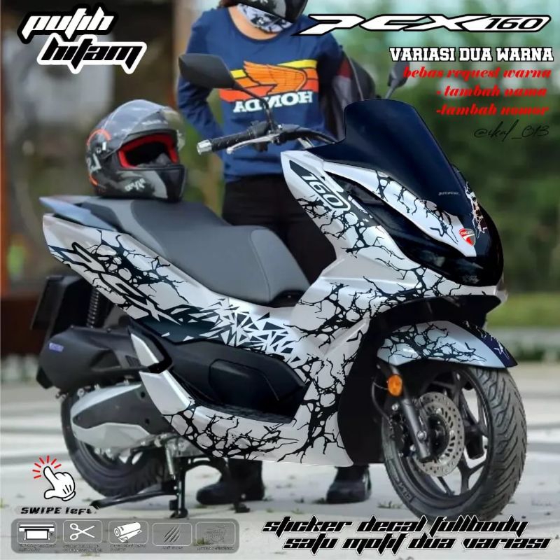 Jual stiker decal variasi Honda PCX 150/160 full body striping dekal ...