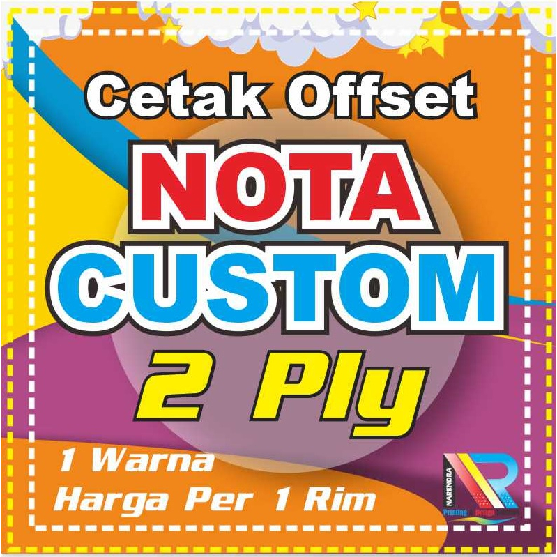 Jual NOTA CUSTOM 2 ply 1 rim | 100 lbr | OFFSET | 1WARNA | Gratis Garis ...