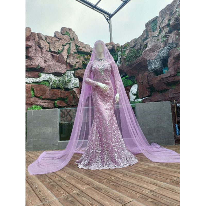 Jual gaun dress duyung manik manik aja cantik dan mur,mer | Shopee ...
