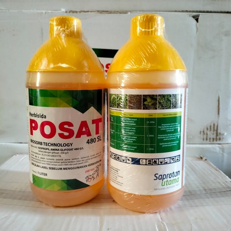 Jual Obat Rumput Herbisida Posat 480 SL 1 Liter Pembasmi Rumput Tuntas ...