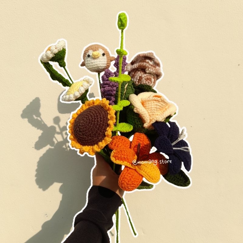 Jual BUNGA RAJUT | daisy, mawar, tulip, lavender, sunflower | crochet ...