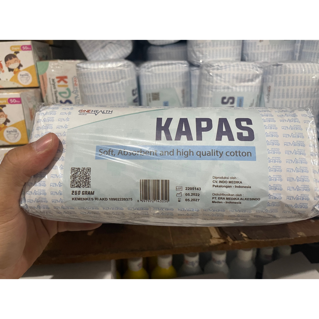 Jual Onehealth Kapas Pembalut 250 gram / Kapas Gulung 250 gram / Kapas ...