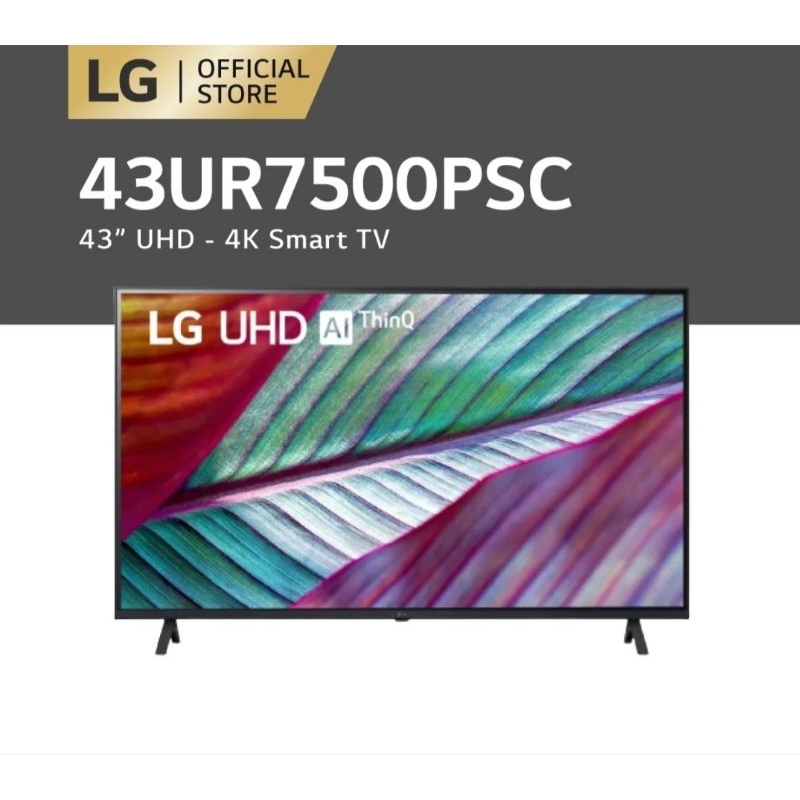 Jual LG 43UR7500 LED TV 43 inch Smart 4K UHD AI ThinQ TV 43UR7500PSC | Shopee Indonesia