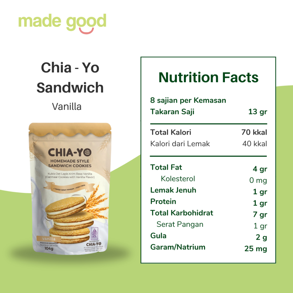 Jual Chia-Yo Sandwich - Cookies Coffee Matcha Berries Spekuk Vanilla ...