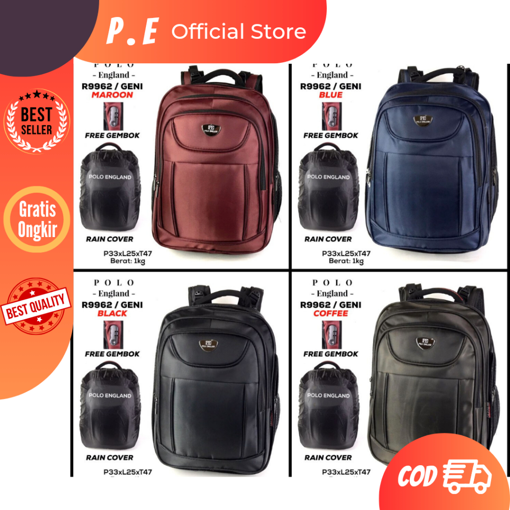 Jual RANSEL POLO ENGLAND BAGUS BANGET EXPANDING ADA FITUR PIN R9962 ...