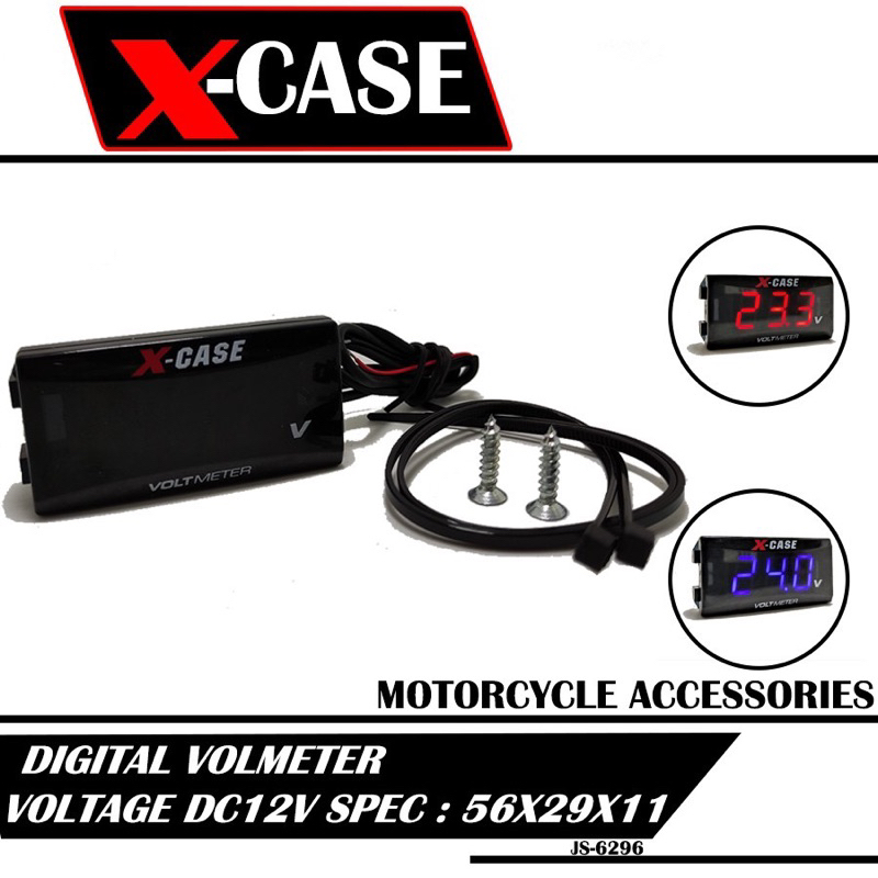 Jual Voltmeter X-Case aki digital volt meter waterproof universal ...