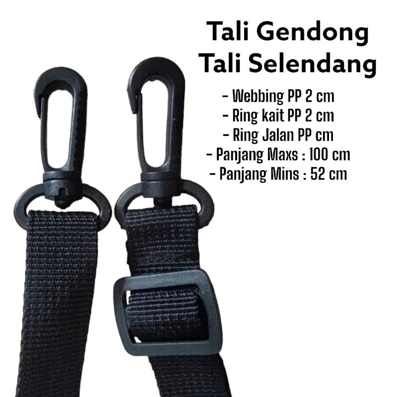 Jual Tali gendong tali tas tali pengait tali webbing 2 cm 1 pcs ...