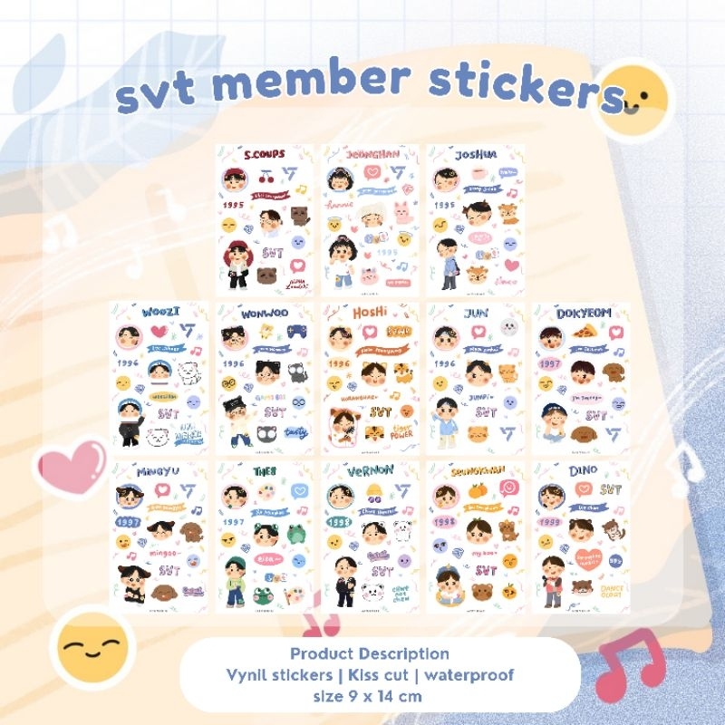 Jual Adorable SEVENTEEN members sticker sheet | Shopee Indonesia