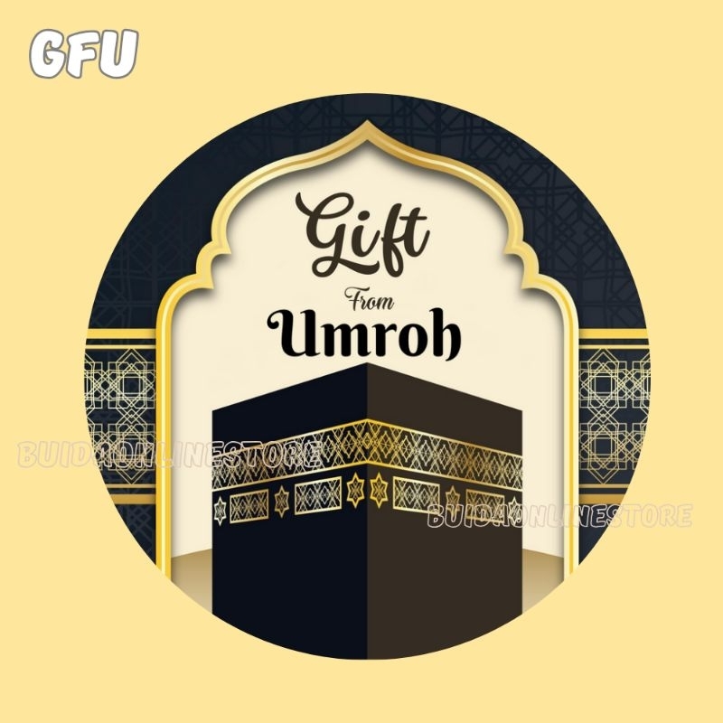 Jual Sticker stiker label Gift From Hajj & Umroh Hangtag dekorasi ...