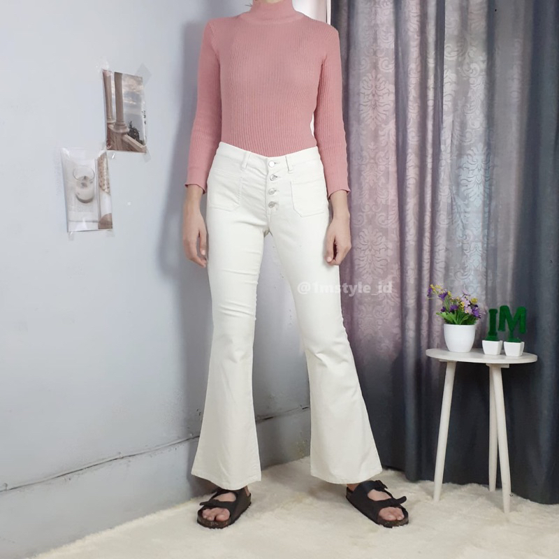 Jual JP247 - Celana Corduroy Putih BW | Shopee Indonesia