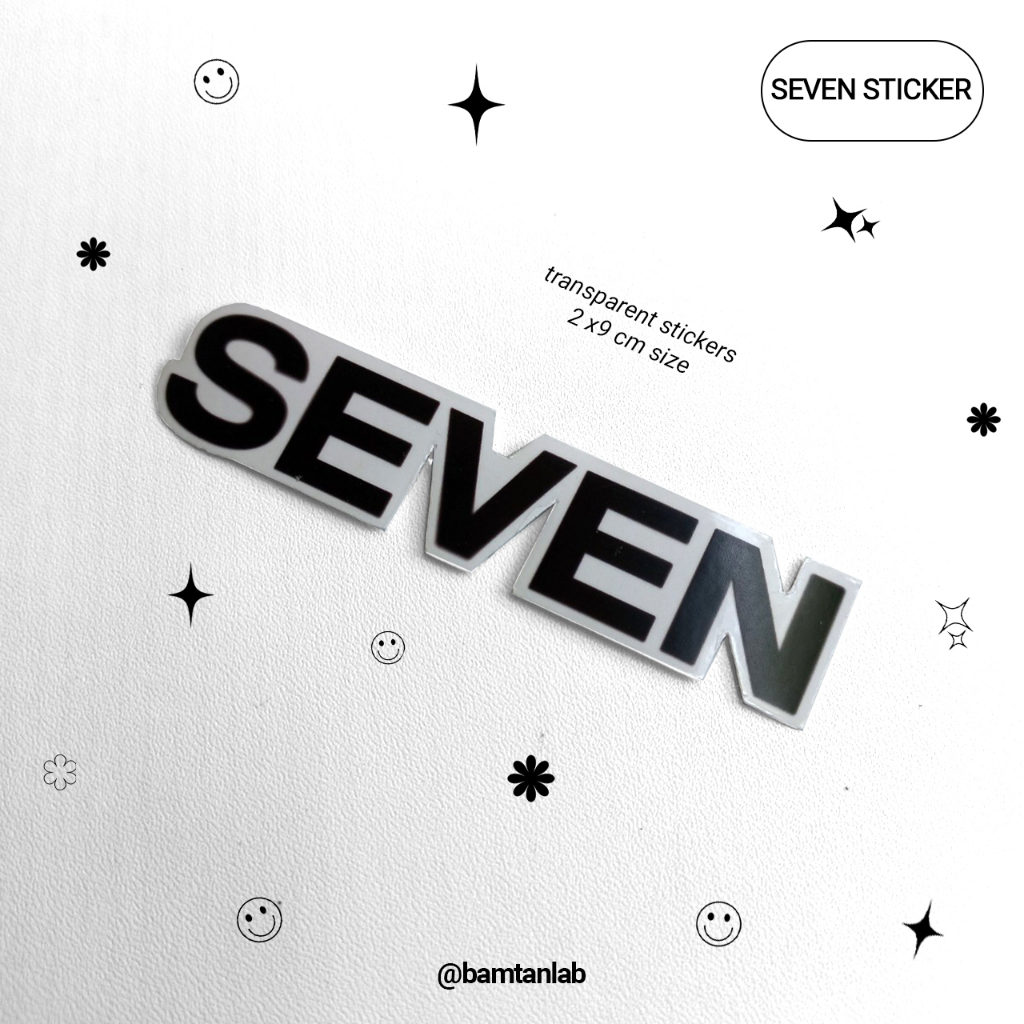 Jual JUNGKOOK 'SEVEN' TRANSPARENT STICKER / STICKER VINYL TRANSPARAN ...