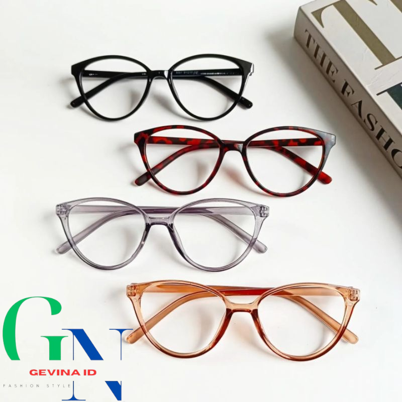 Jual FRAME KACAMATA WANITA CEWEK CAT EYE 608 LENSA MINUS PLUS CYLINDER ...